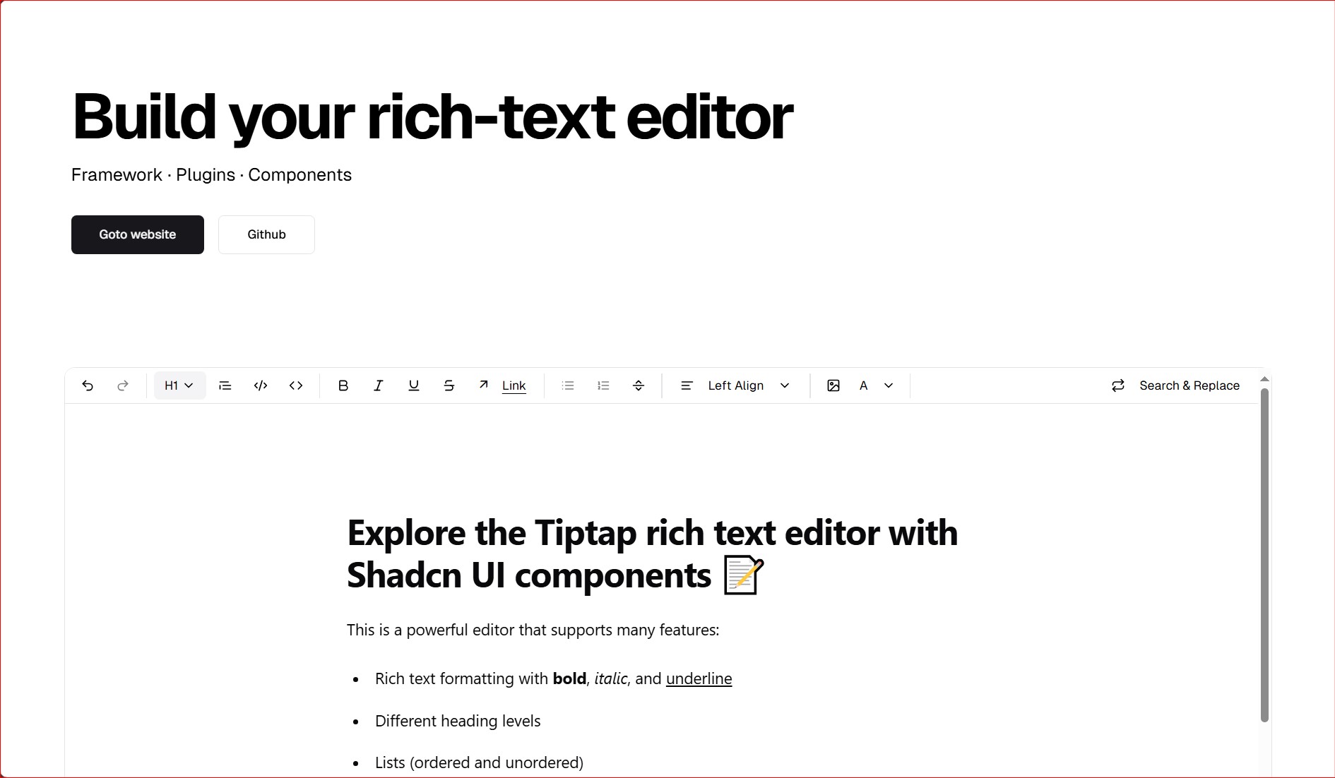 v0 - Tiptap Rich Text Editor - v0 by Vercel